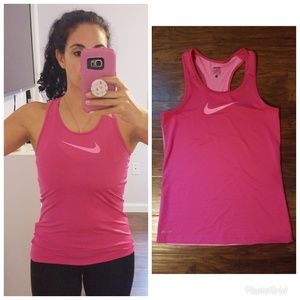 Nike | Tops | Nike Pro Pink Racerback Tank Top | Poshmark